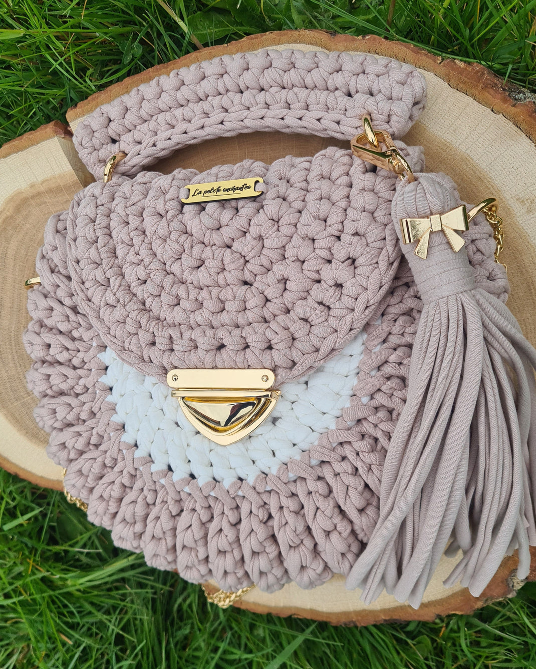 Sac au crochet-tutoriel crochet-mercerie-bobine fil t-shirt – La Pelote ...